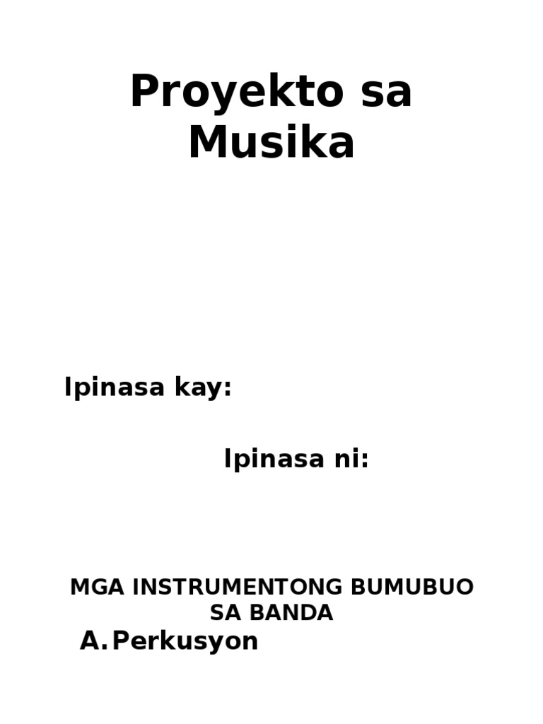 Mga Instrumentong Perkusyon | PDF