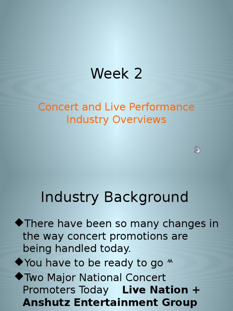 Week 2 Power Point | PDF | Revenue | Music Industry