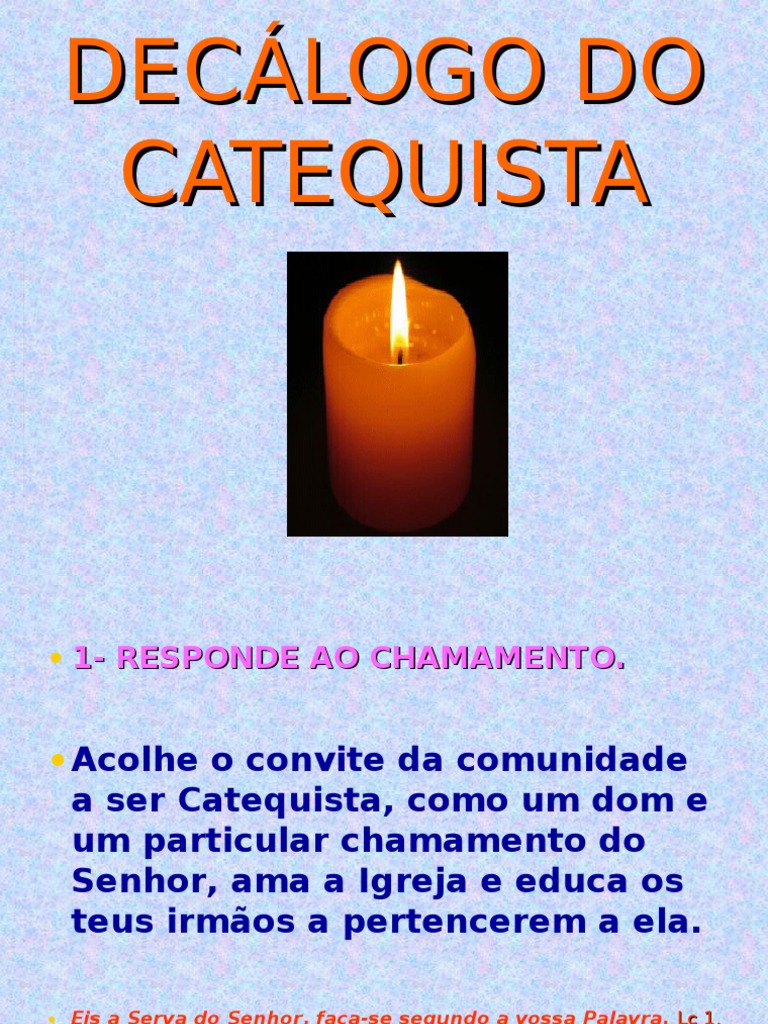DecÁlogo Do Catequista | Download grátis PDF | Catecismo | Os Dez ...