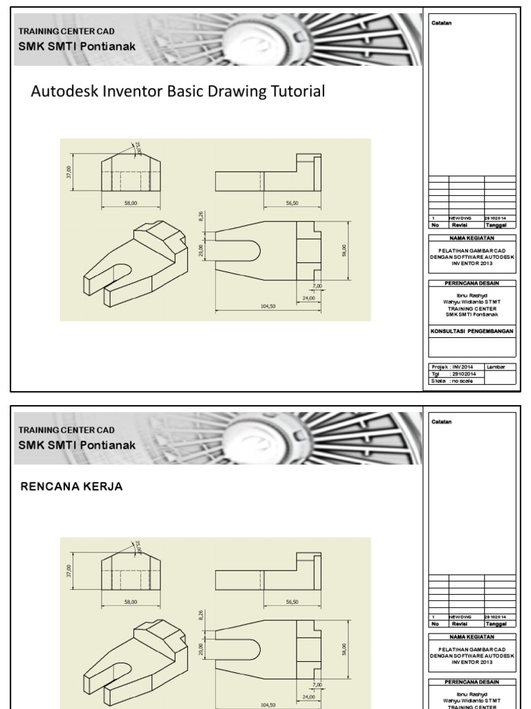 Inventor Basic Drawing Tutorial | PDF