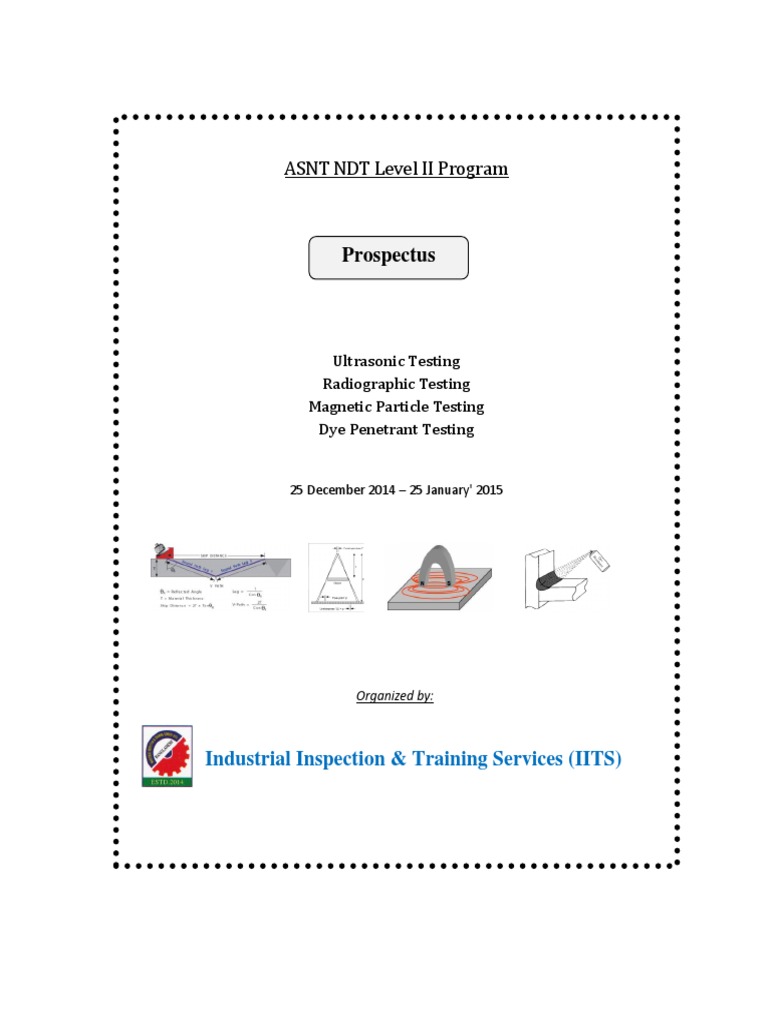 Prospectus for NDT Level-II | Nondestructive Testing | Technology