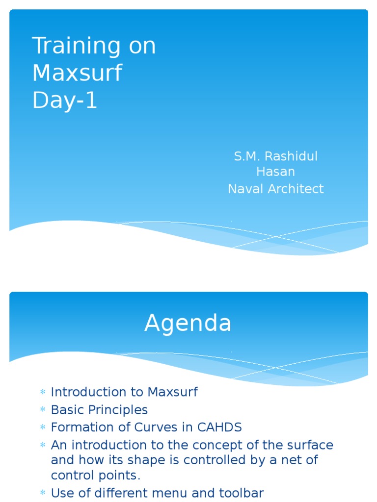 MIST Maxsurf Training Day-1 | PDF | Naval Architecture | Computer Aided Design