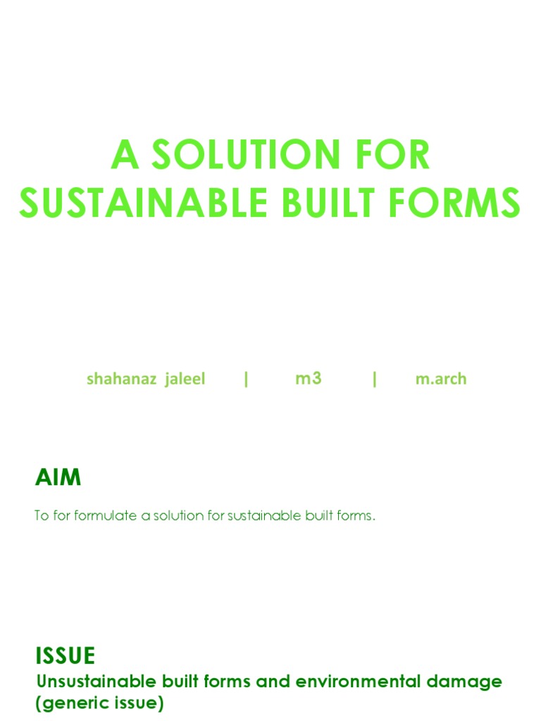 Built Form Impacts | PDF | Sustainability | Environmental Social Science