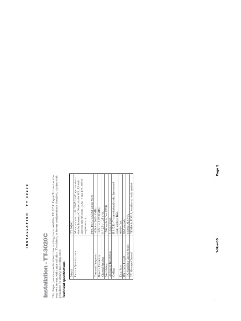 TT 3020C - H2095B Technical Specifications | PDF | Forward Error Correction | Computer Engineering