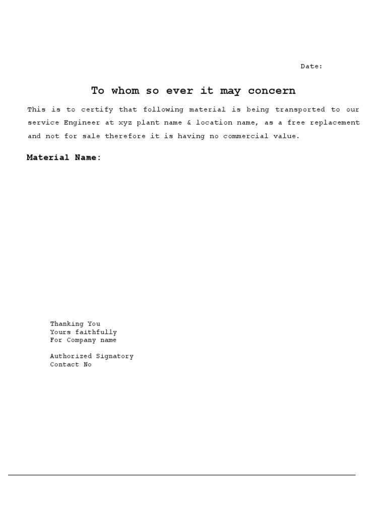 To Whome So Ever It May Concern | PDF | Career & Growth | Business