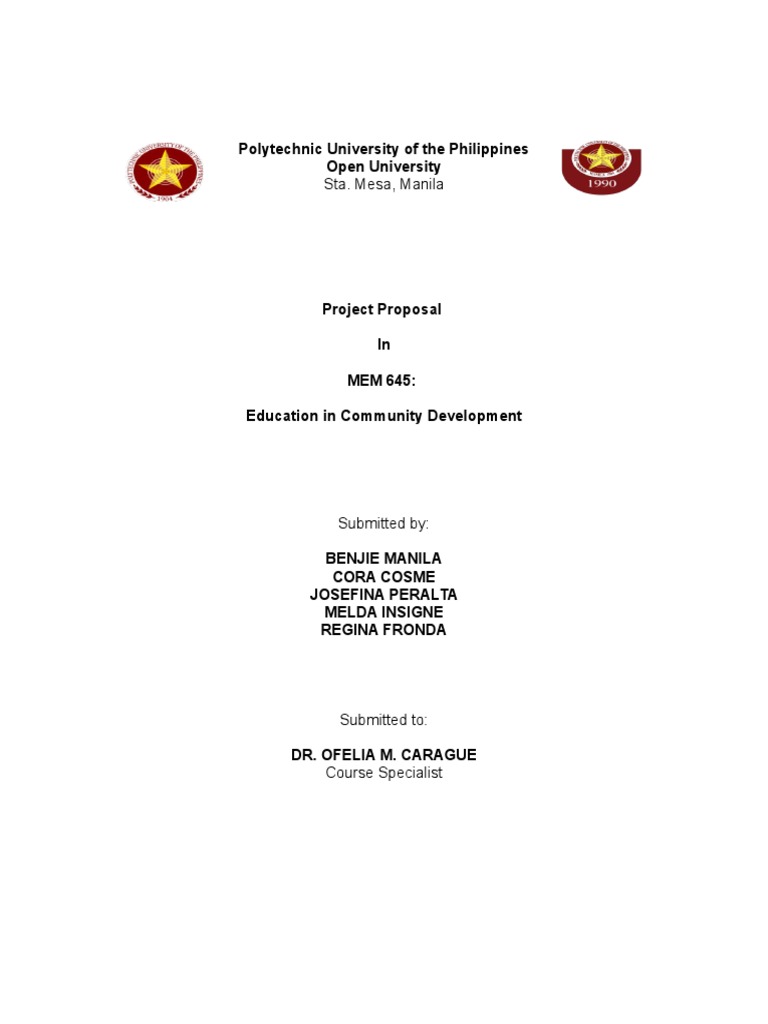 Project Proposal - Community Service | PDF | Teaching And Learning ...