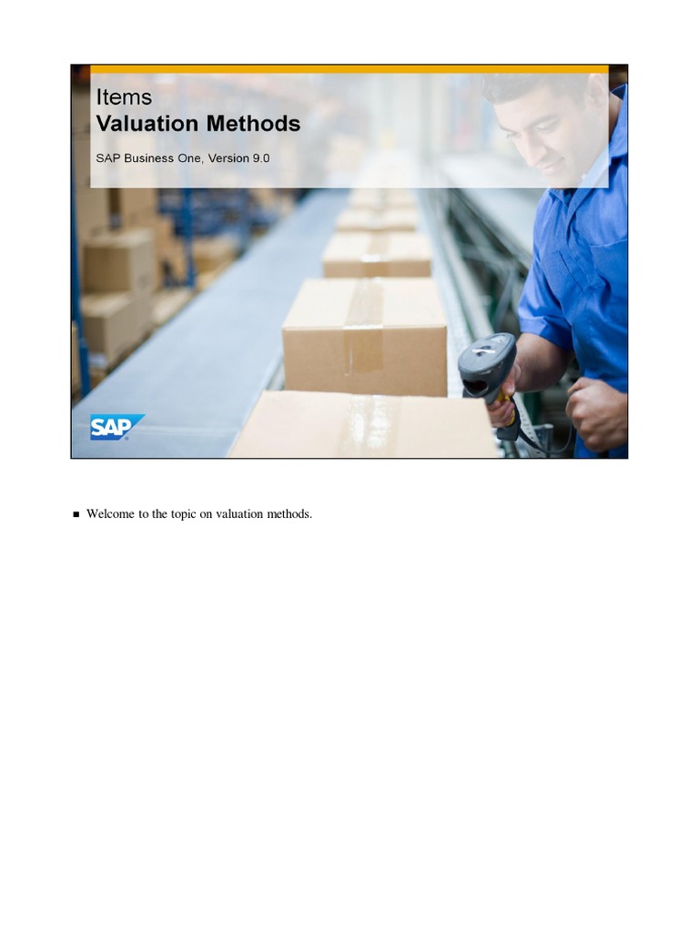 SAP Valuation Methods | PDF | Inventory | Valuation (Finance)