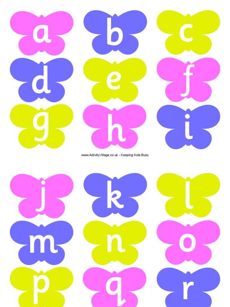 Butterfly Alphabet Lower Case | PDF | Business | Social Science