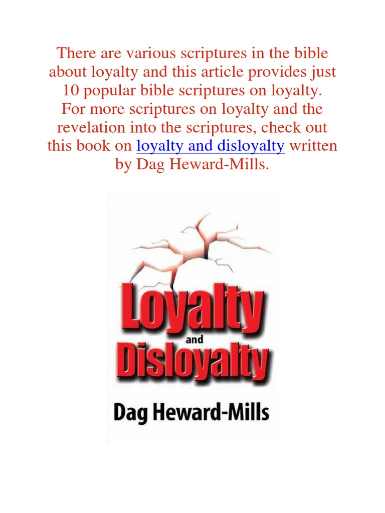 10 Bible Verses on Loyalty | PDF | Loyalty | Religious Texts