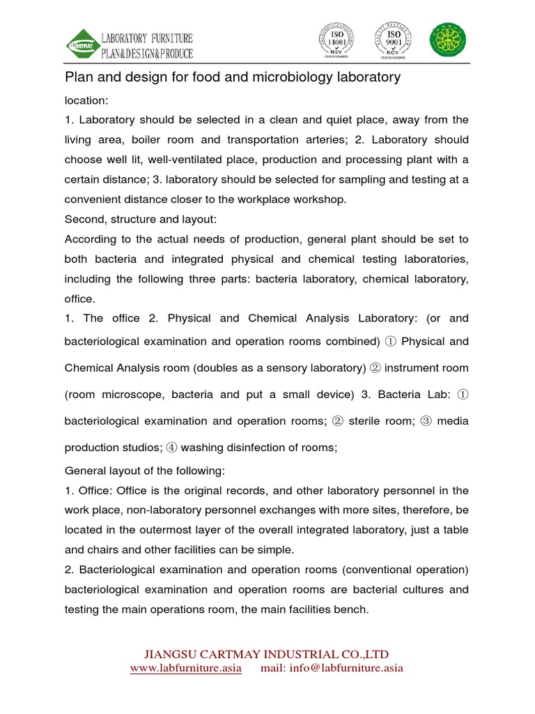 Planning A Food Microbiology Laboratory | PDF | Sterilization ...