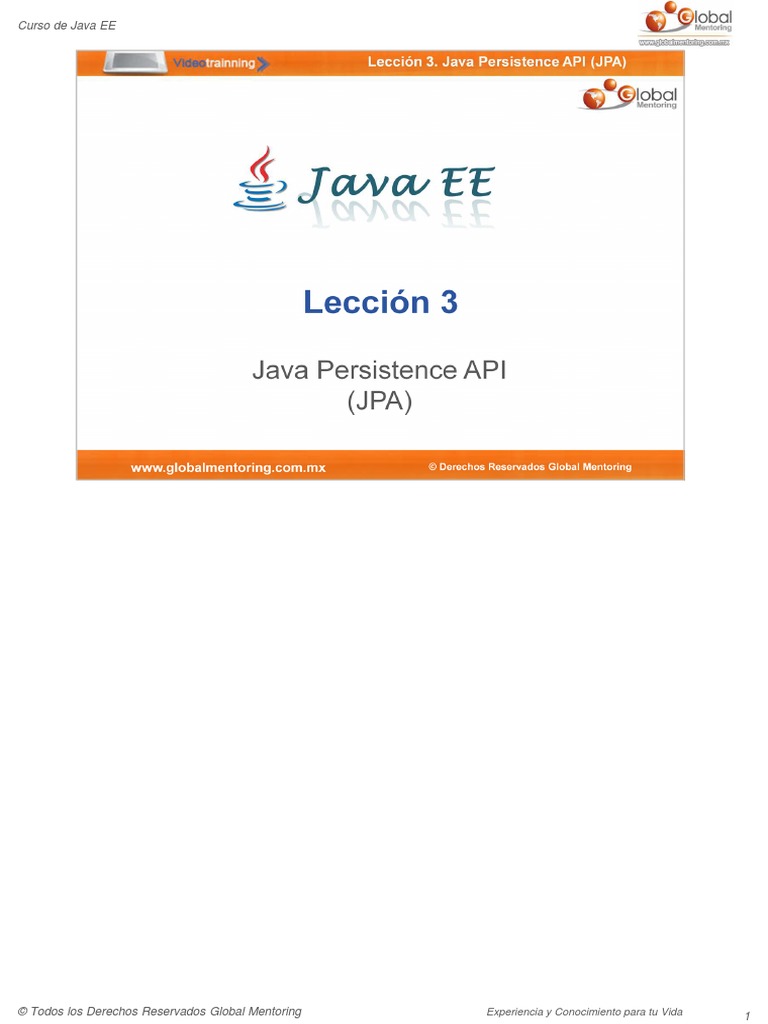 Curso Java EE - 03 Leccion 03 - Teoria | PDF | Java (lenguaje de ...