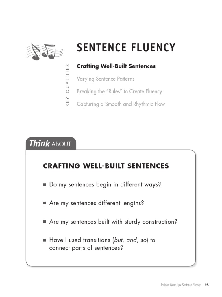 Sentence Fluency | PDF