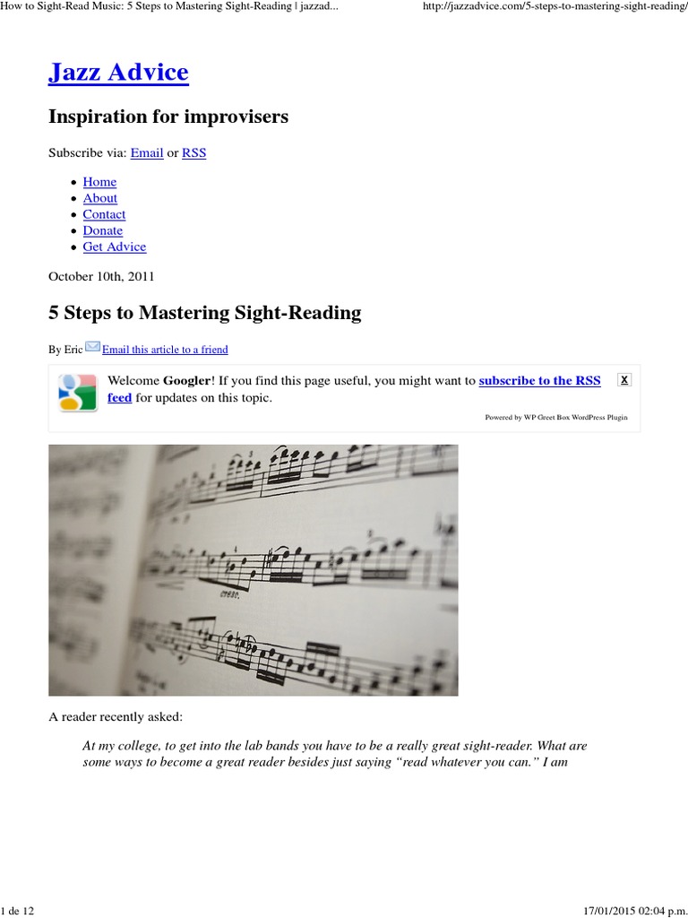 How To Sight-Read Music - 5 Steps To Mastering Sight-Reading ...