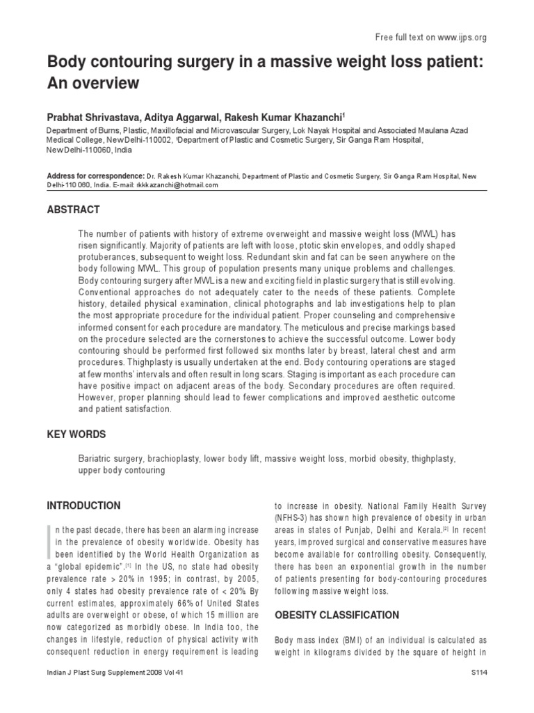 Body Contouring | Download Free PDF | Bariatric Surgery | Obesity
