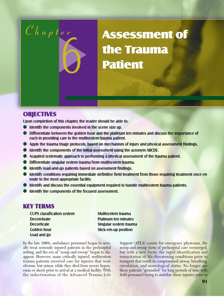 Assessment of The Trauma Patient PDF | PDF | Major Trauma | Emergency ...