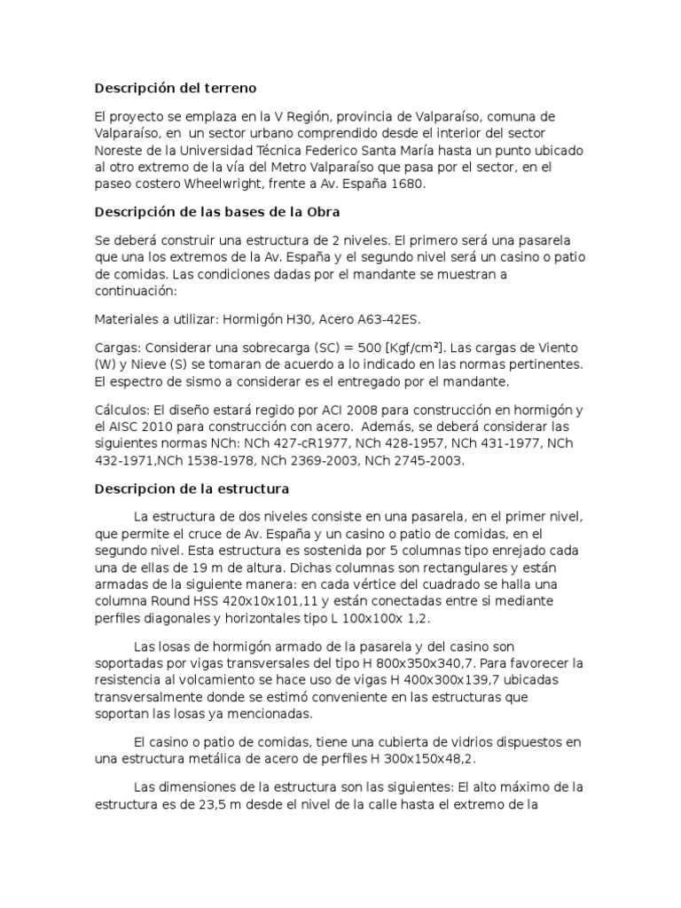 Diseño de Estructura de Acero Según AISC | PDF | Velocidad del viento ...