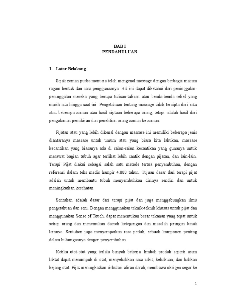 Terapi Pijat | PDF