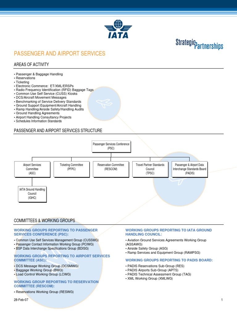 IATA Passenger Services Overview | PDF | Airport | Airlines