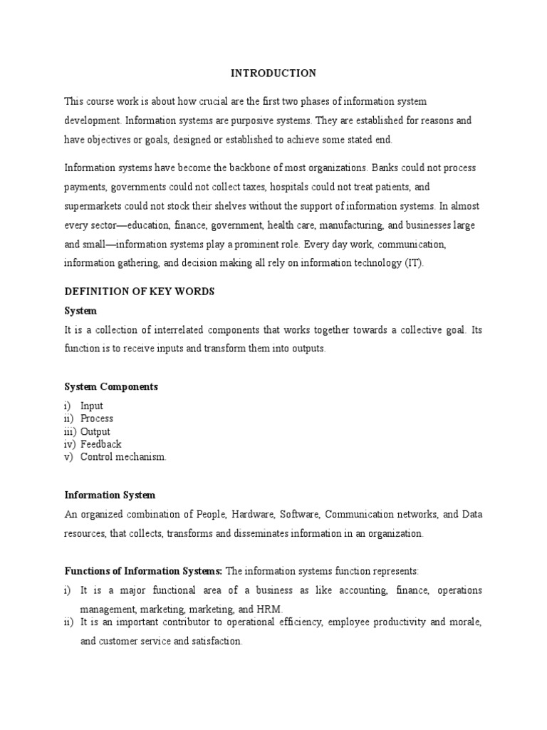 6 Phases in Systems Development | PDF | Feasibility Study | Information ...