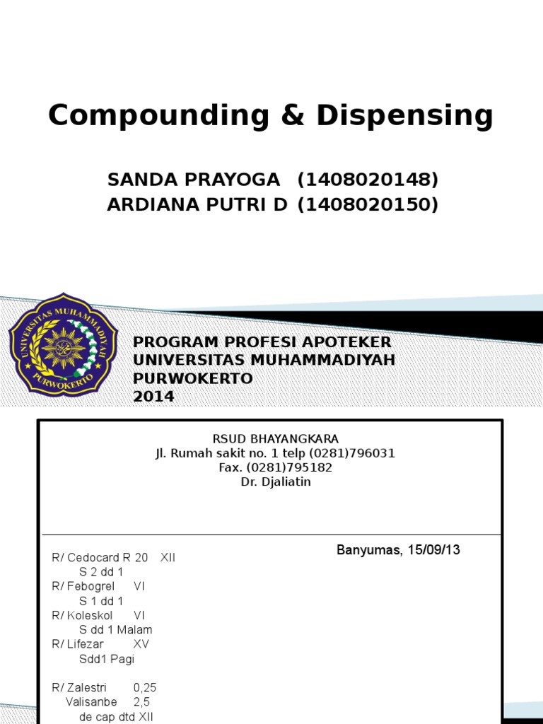 Praktikum Compounding Dispensing | PDF