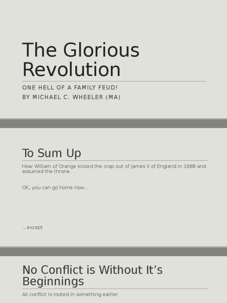 The Glorious Revolution | PDF | House Of Tudor | Parliament