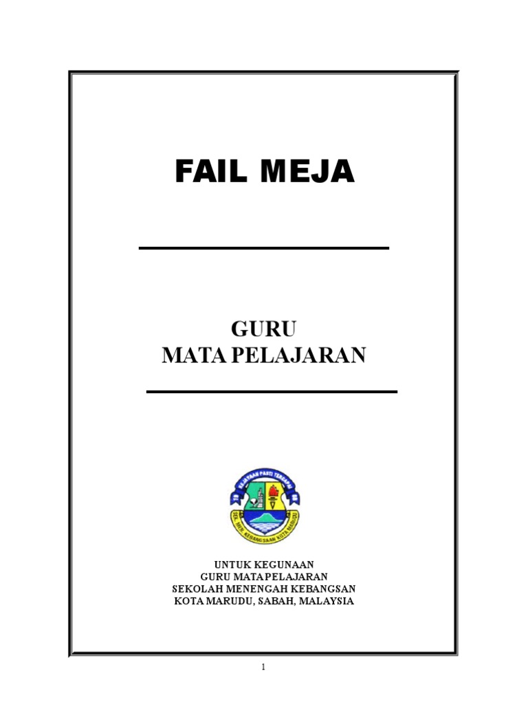 Contoh Fail Meja Guru Matapelajaran | PDF