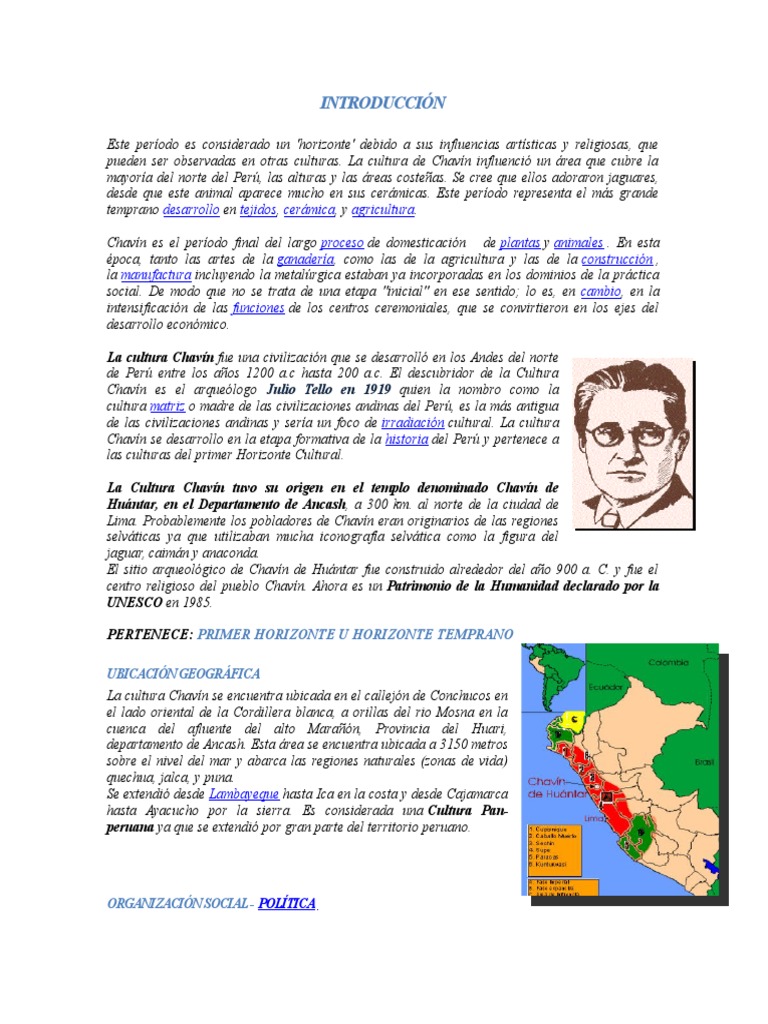 Informe Chavin | PDF | Cultura (general)