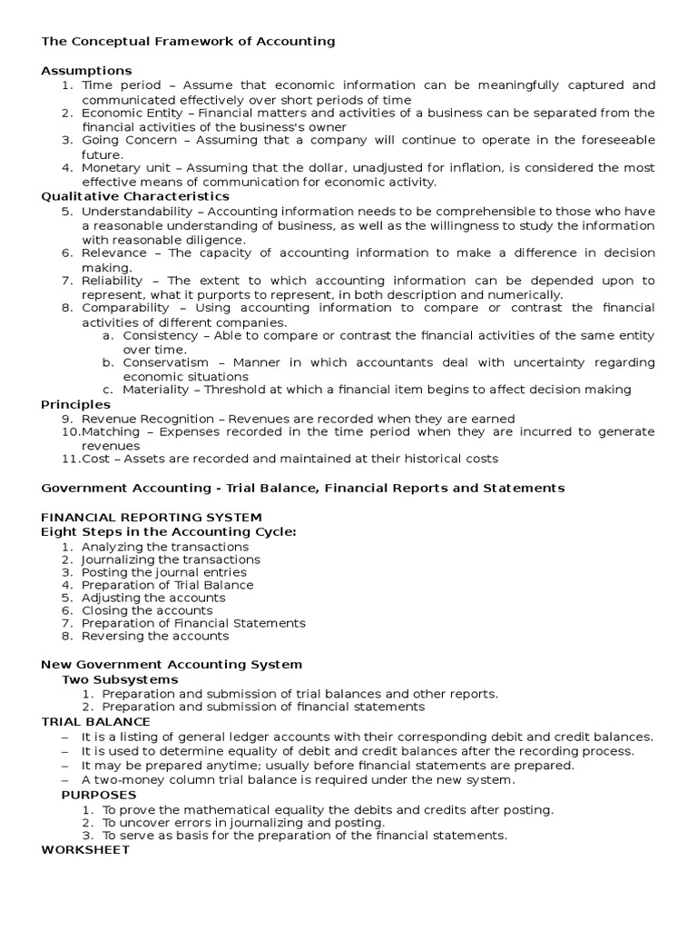 The Conceptual Framework of Accounting | PDF | Retained Earnings ...