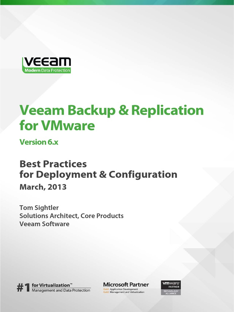 Veeam Backup and Replication Best Practices Deploy and Configure VMWare ...
