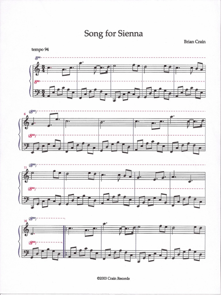 Song For Sienna | PDF