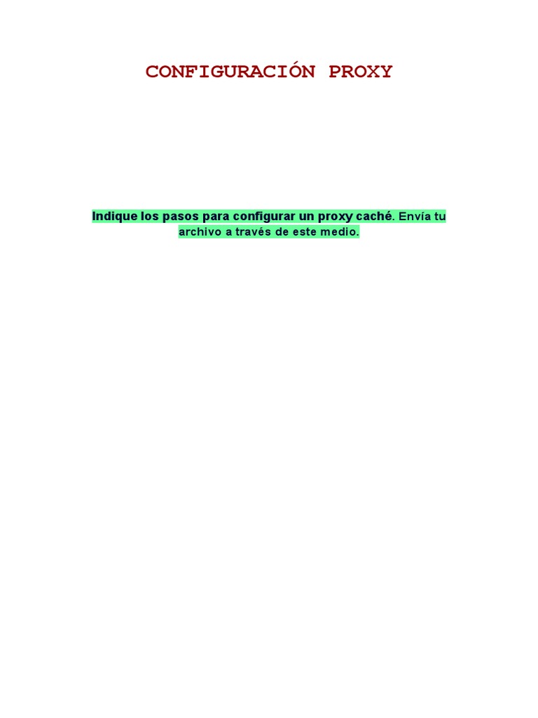 Configuración Proxy | PDF