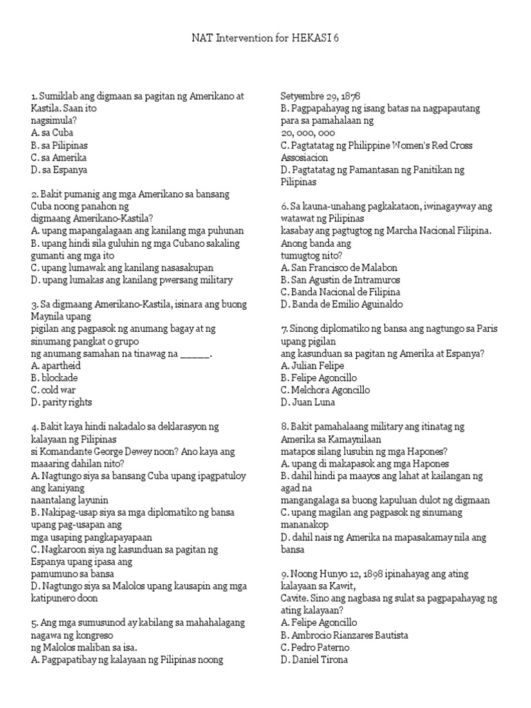 NAT Intervention For HEKASI 6 | PDF