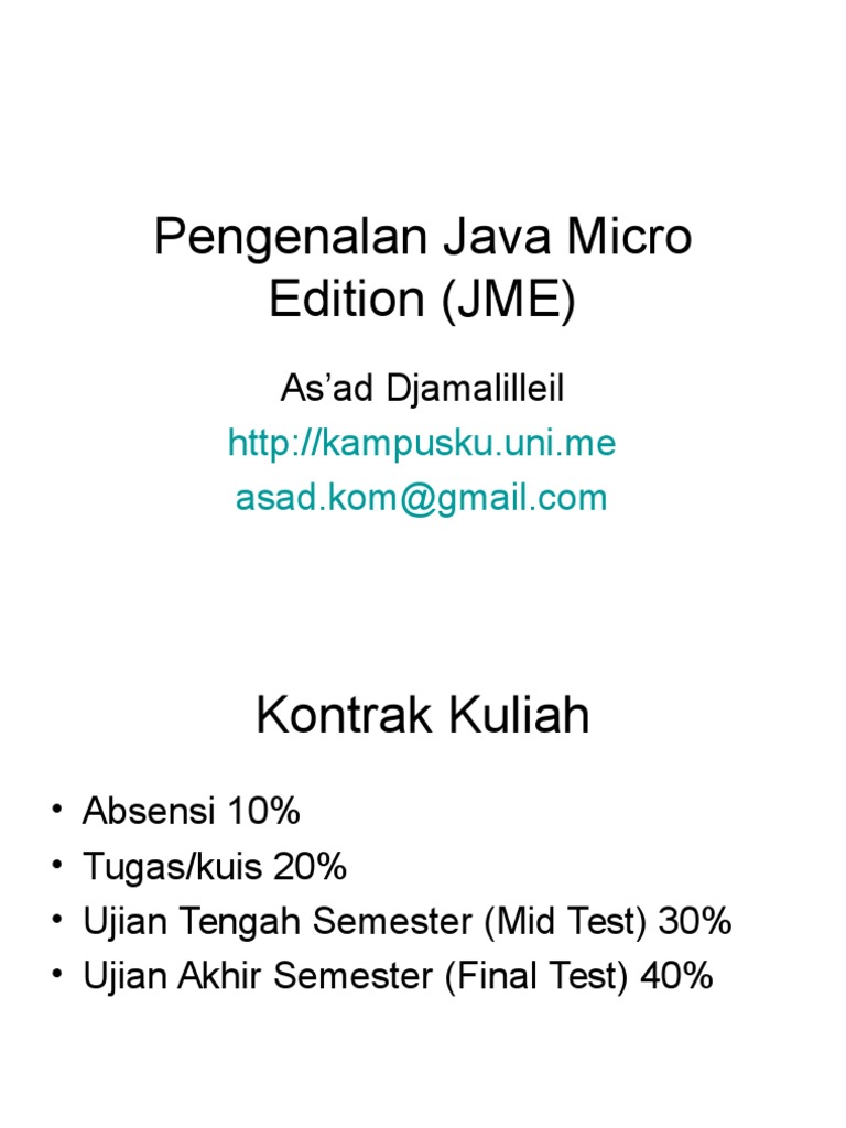 Materi 1 - Pengenalan JME | PDF