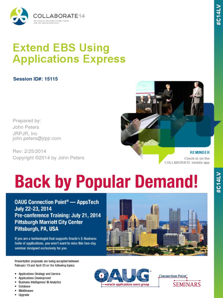 Extend EBS Using APEX PDF | PDF | Oracle Database | Application Software