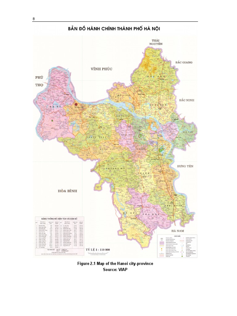 Map of The Hanoi City-Province | PDF