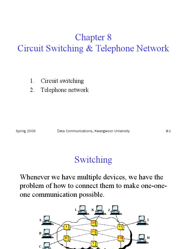 Chap8 Circuit Switching | PDF | Oral Communication | Telecommunications ...