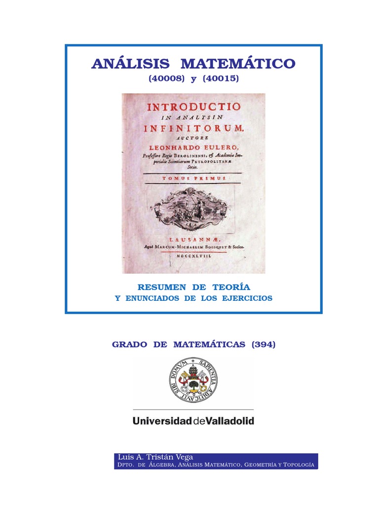 Analisis Matematico | PDF | Espacio vectorial | Topología