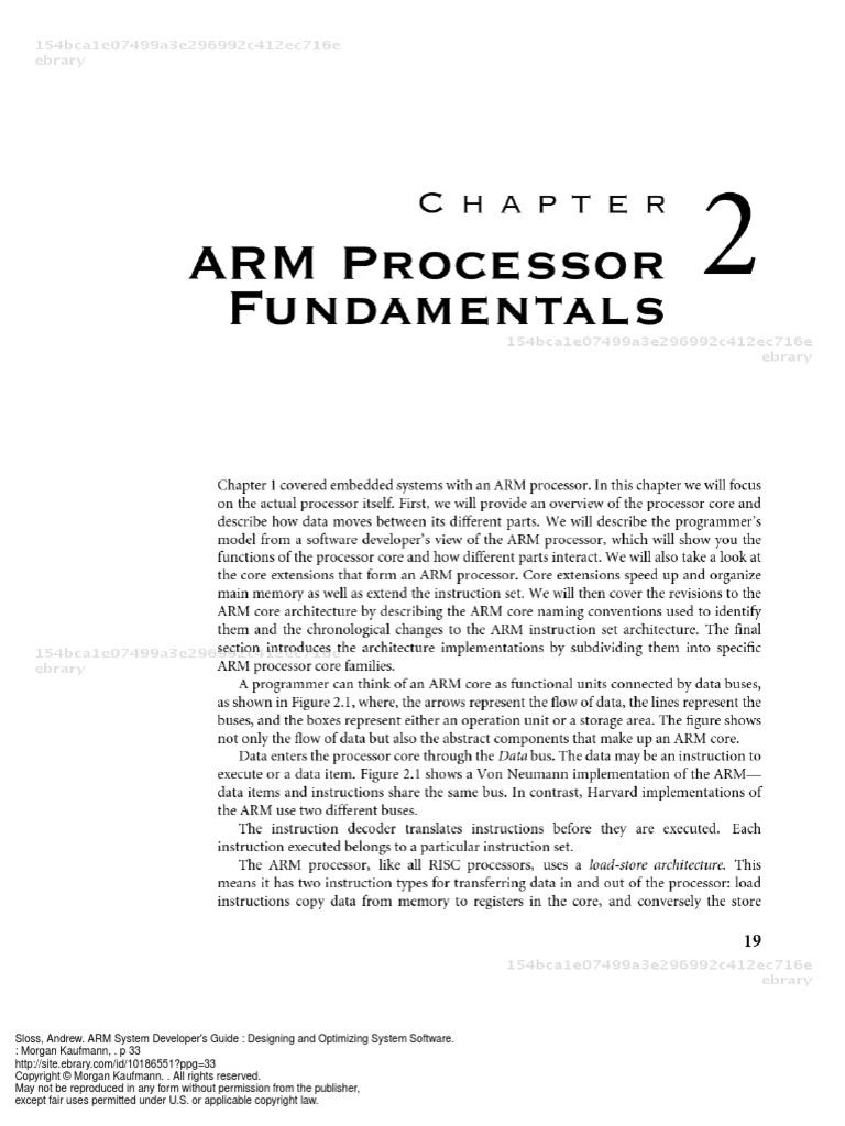 ARM System Developer S Guide Designing and Optimizing System Software Chapter 2 ARM Processor ...