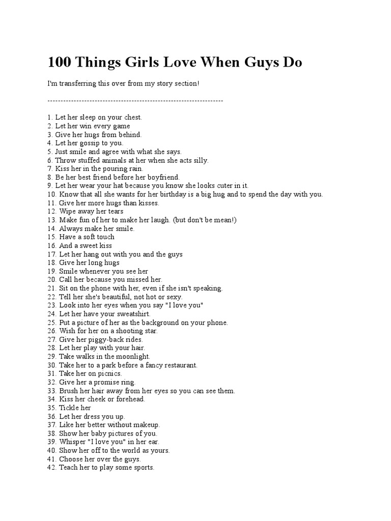 Facts About Girls That Guys Should Know 