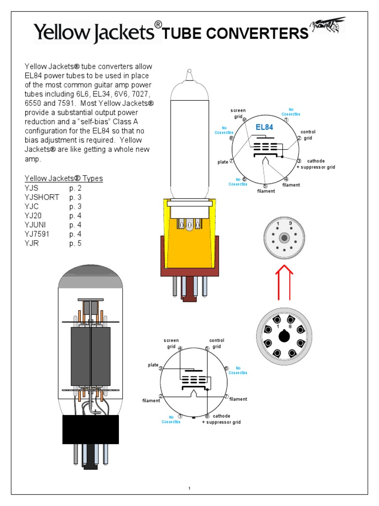 Yellow Jacket Tube Converter Technical Information | PDF | Vacuum Tube ...