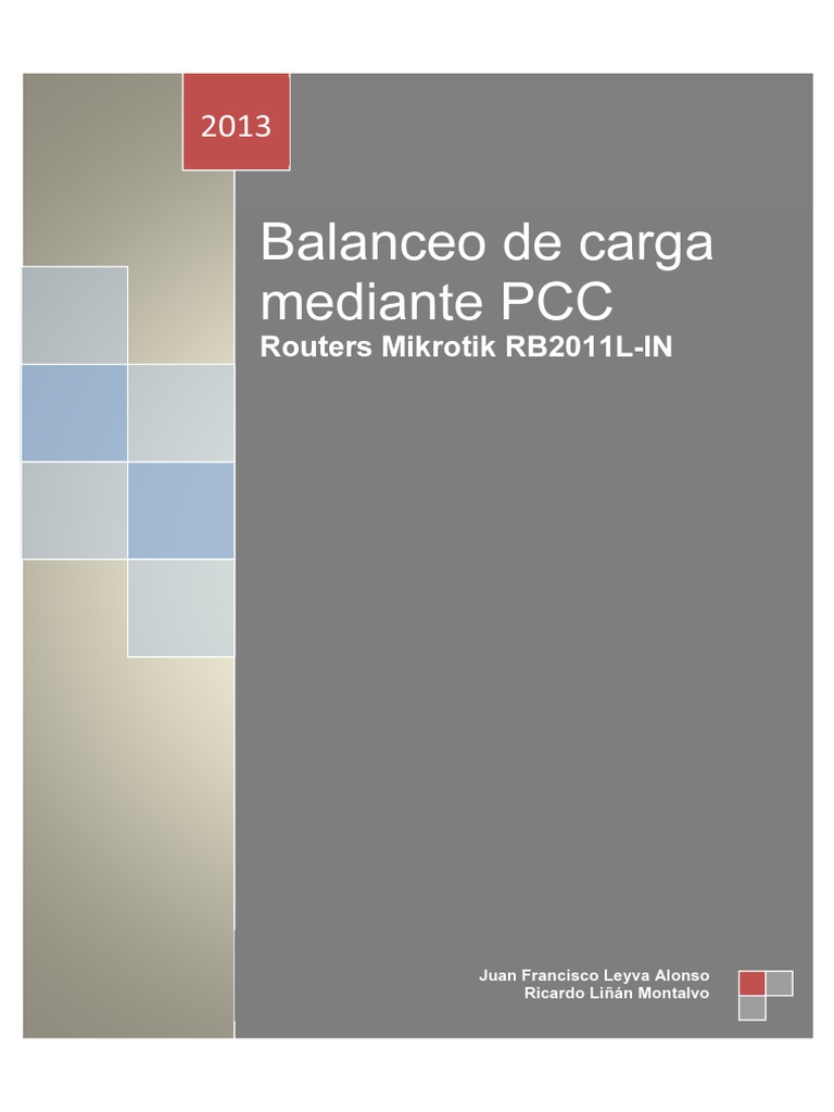 Balanceo de Carga Mediante PCC | PDF | Enrutador (Computación) | Módem