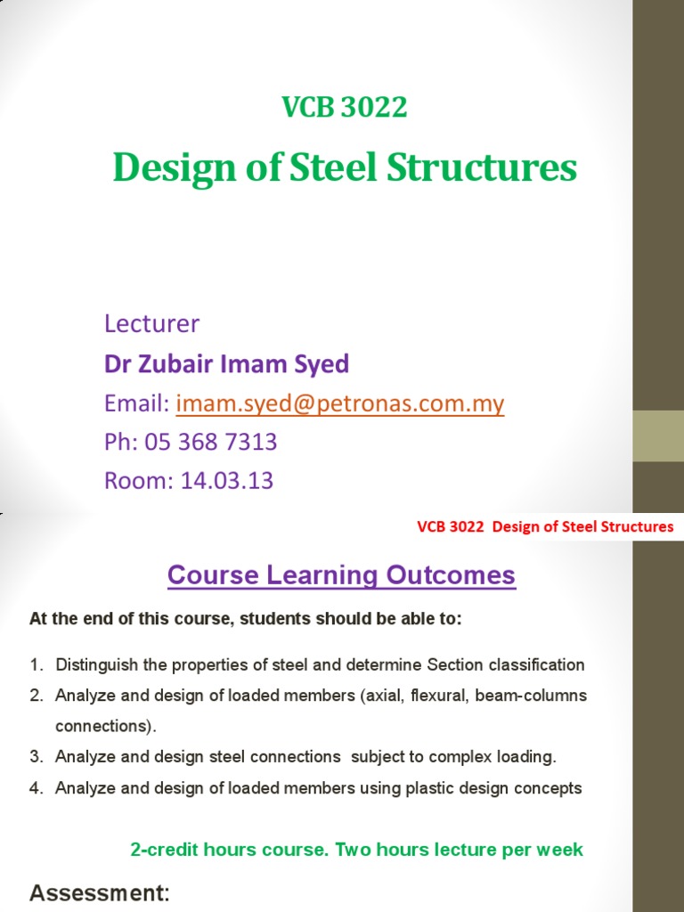 Design of Steel Structures Course Overview | PDF | Strength Of ...