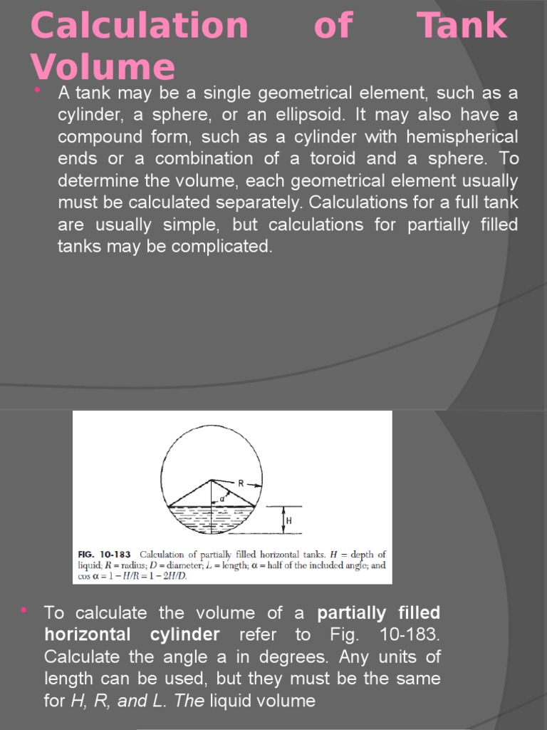Storage Tanks and Pressure Vessels | PDF | Pipe (Fluid Conveyance) | Volume