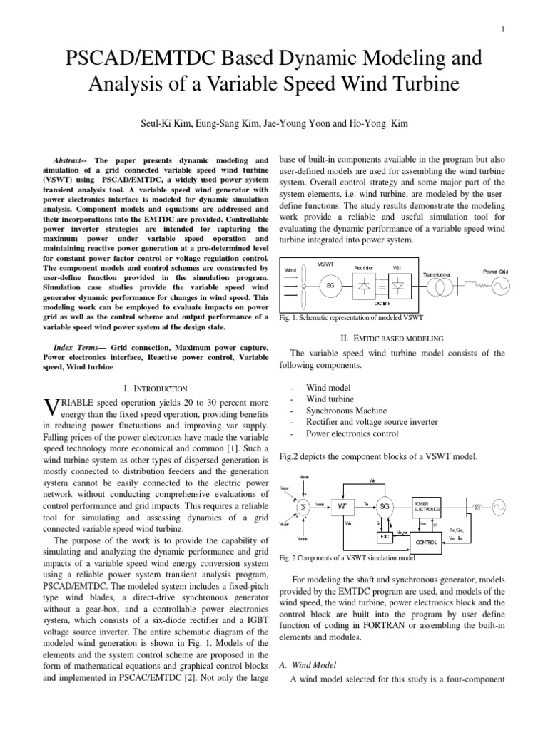PSCAD Based Dynamic Modeling | PDF | Power Electronics | Wind Power