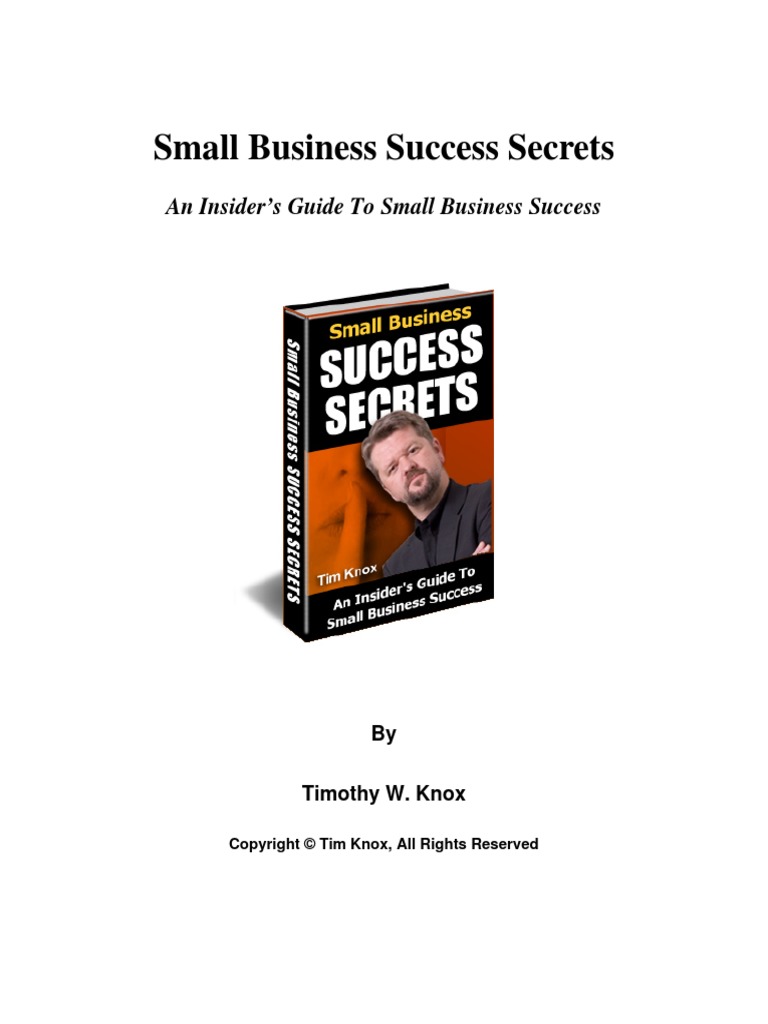 Small Business Success Secrets | PDF