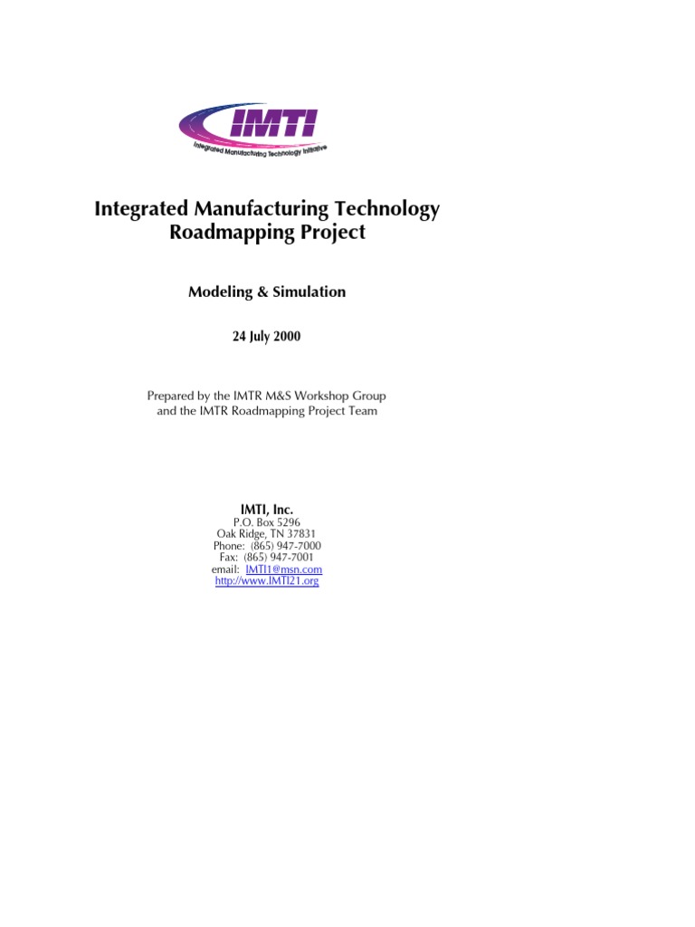 M&S Final - Doc - 07 MS Roadmap | PDF | Simulation | Real Time Computing