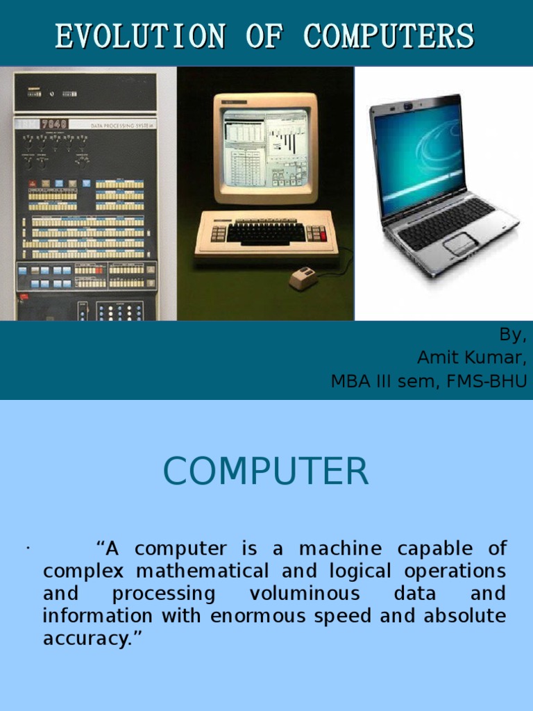 Evolution of Computers | PDF | Integrated Circuit | Microcomputers
