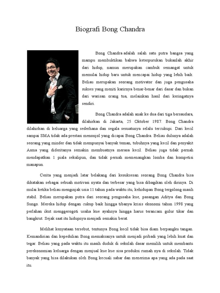 Biografi Bong Chandra | PDF