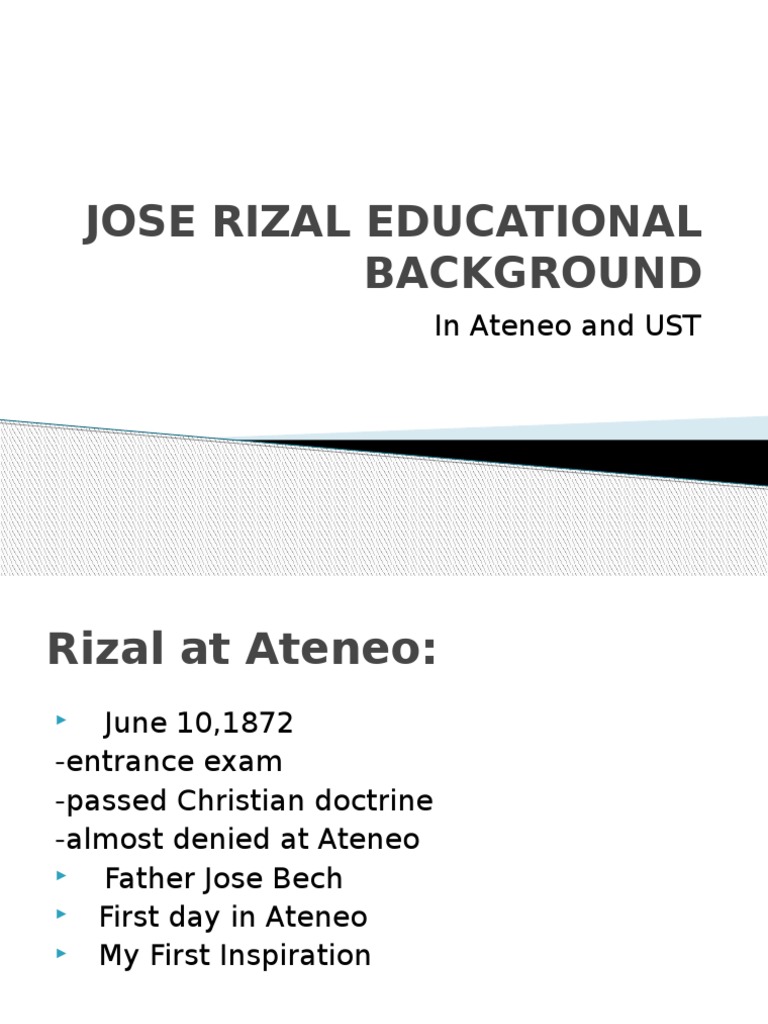 Jose Rizal Educational Background