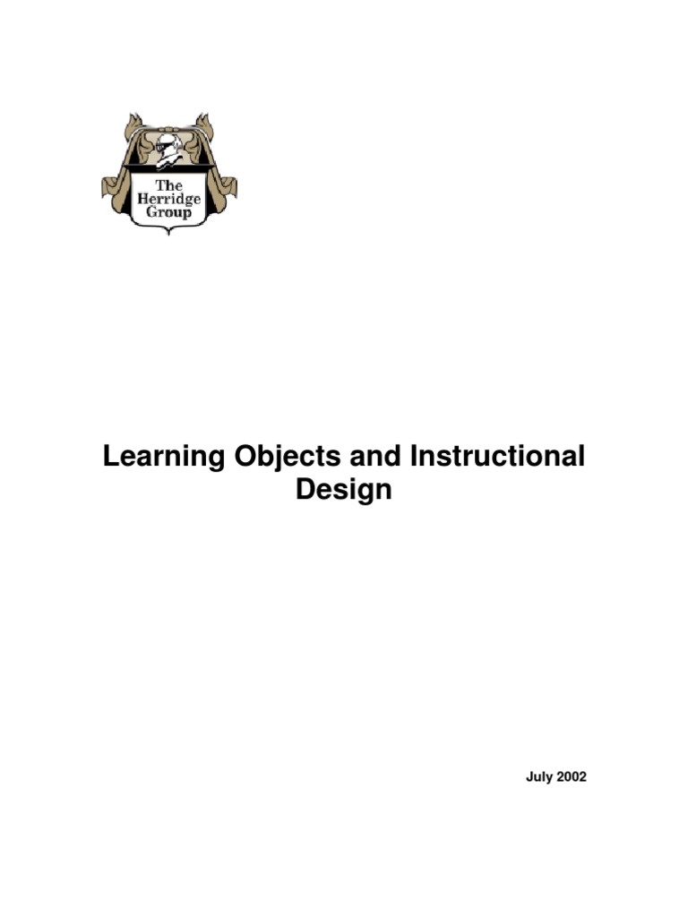 Learning Objects & Instructional Design | PDF | Instructional Design ...